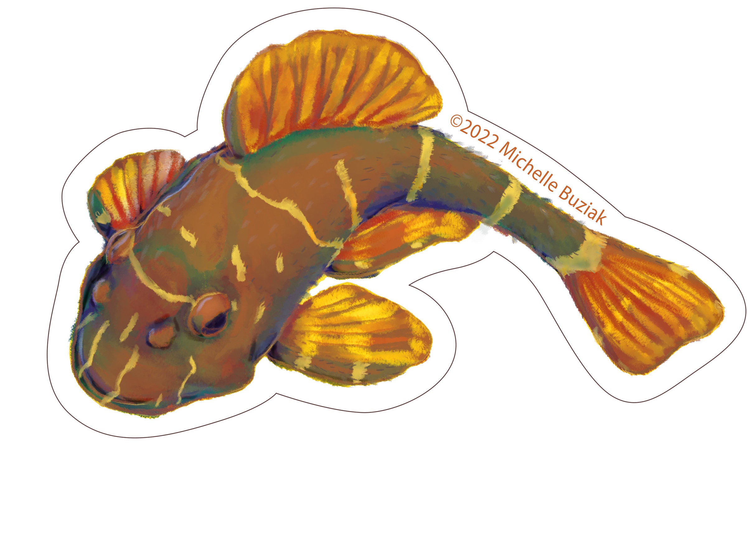 Stylized Clown Pleco Vinyl Sticker - Etsy