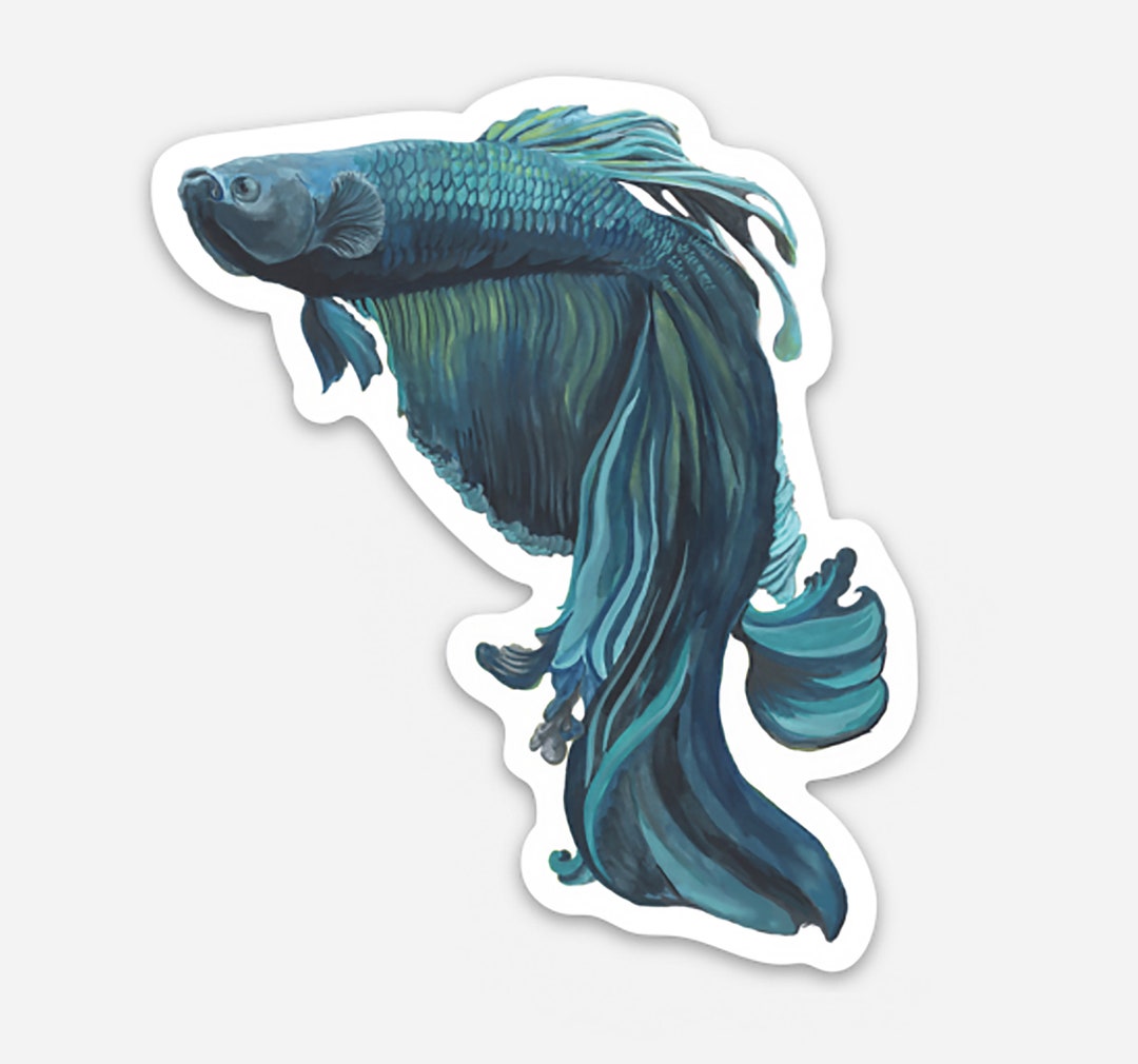 Betta Fish Vinyl Sticker - Etsy