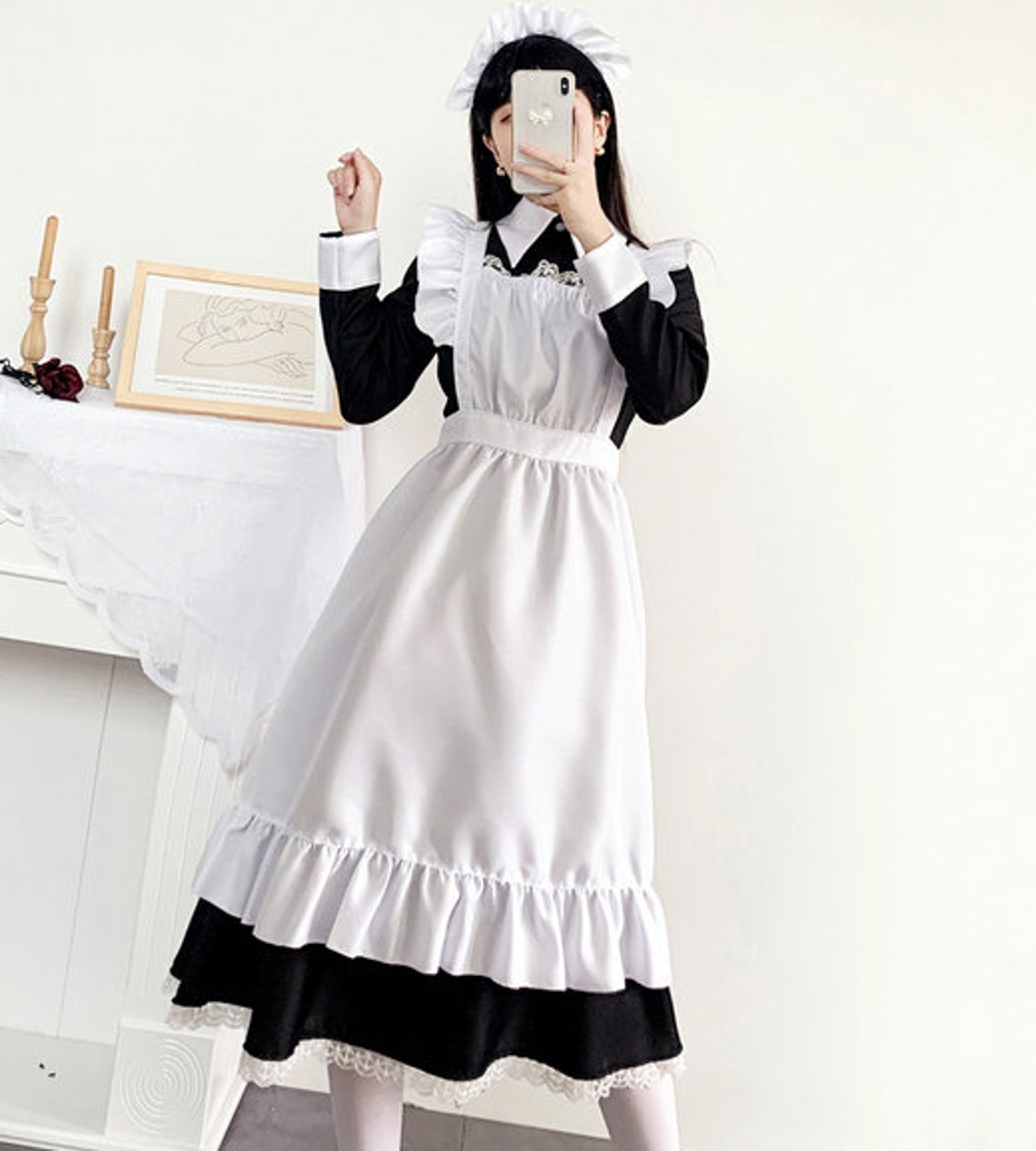 Traditional Maid Dress Long-sleeved Maid Dress Cute Dress - Etsy