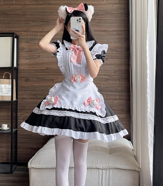 Sweet Maid Cosplay Costume Anime Women French Maid Outfit Cat - Etsy