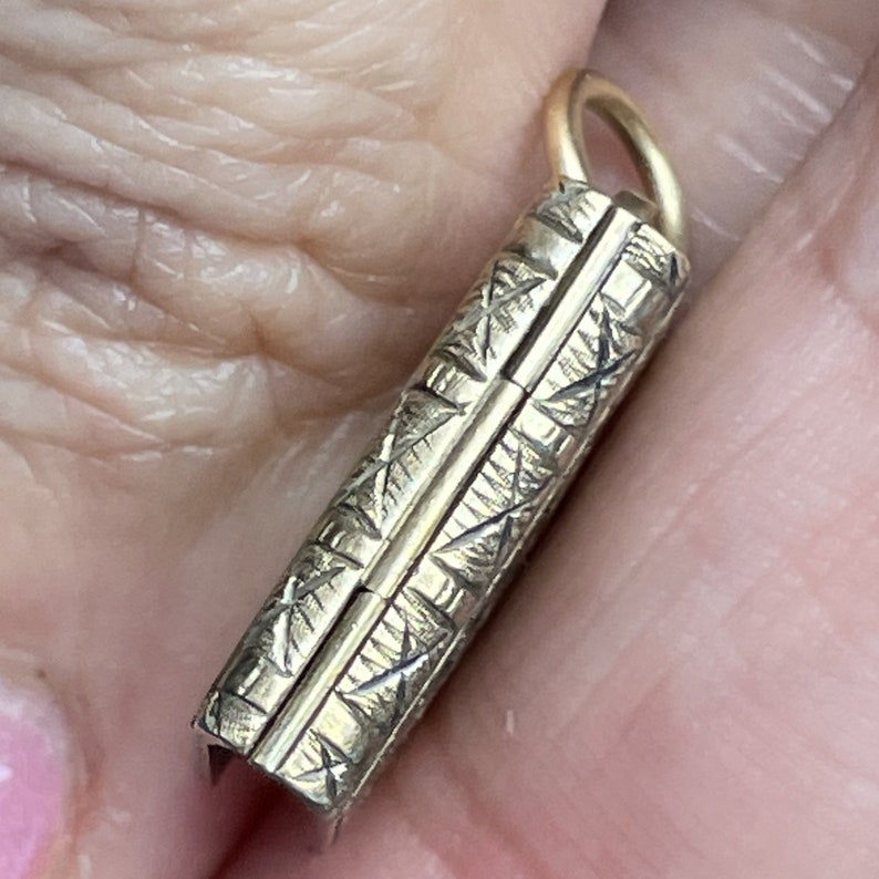 10K Yellow Gold 1800s Book LOCKET W Victorian TINTYPE | Etsy