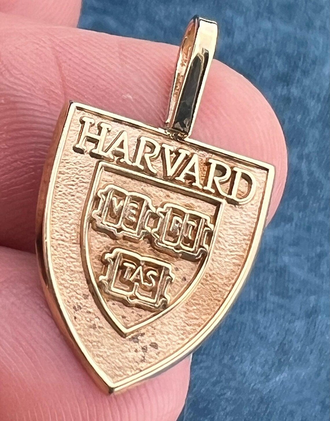 10k Gold HARVARD University "veritas" 1" Pendant. Ring Alternative - Etsy