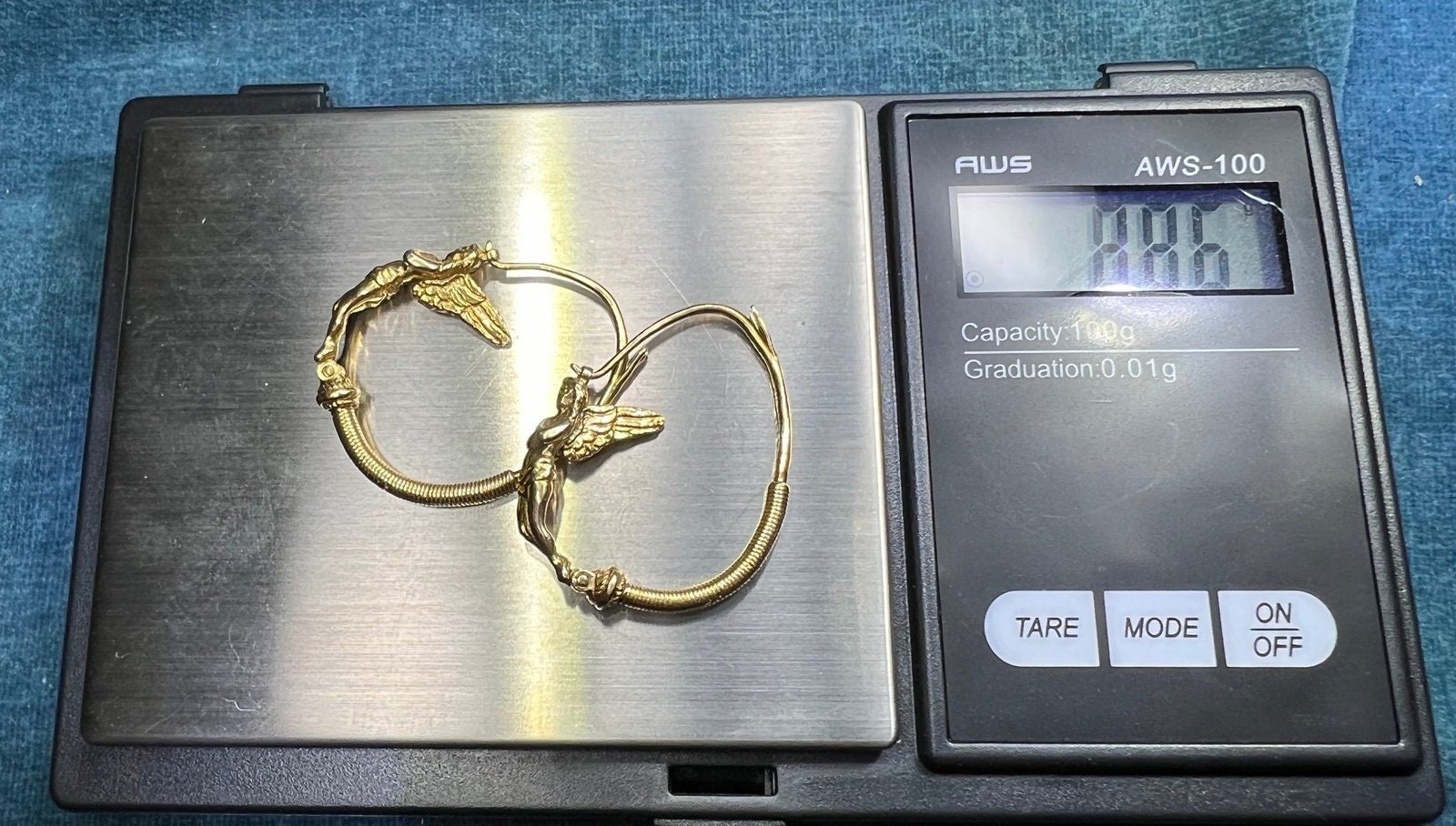 14k Gold Winged Angel Ship Figurehead Oval Hoop Earrings - Etsy