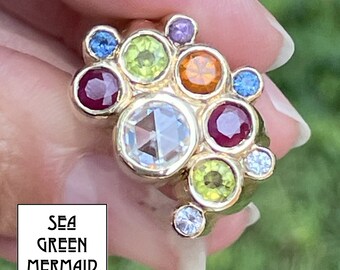 Gem Set Ring - Etsy