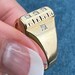 10k Gold + Gypsy-set Diamonds Wide Ruler Ring. Crafter Builder Quilter ...