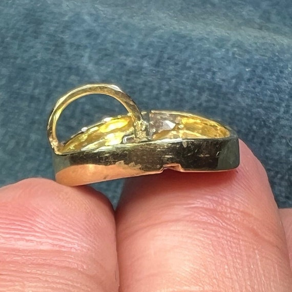 14K Yellow Gold Diamond "Rainbow" Concave Oval Disk P… - Gem