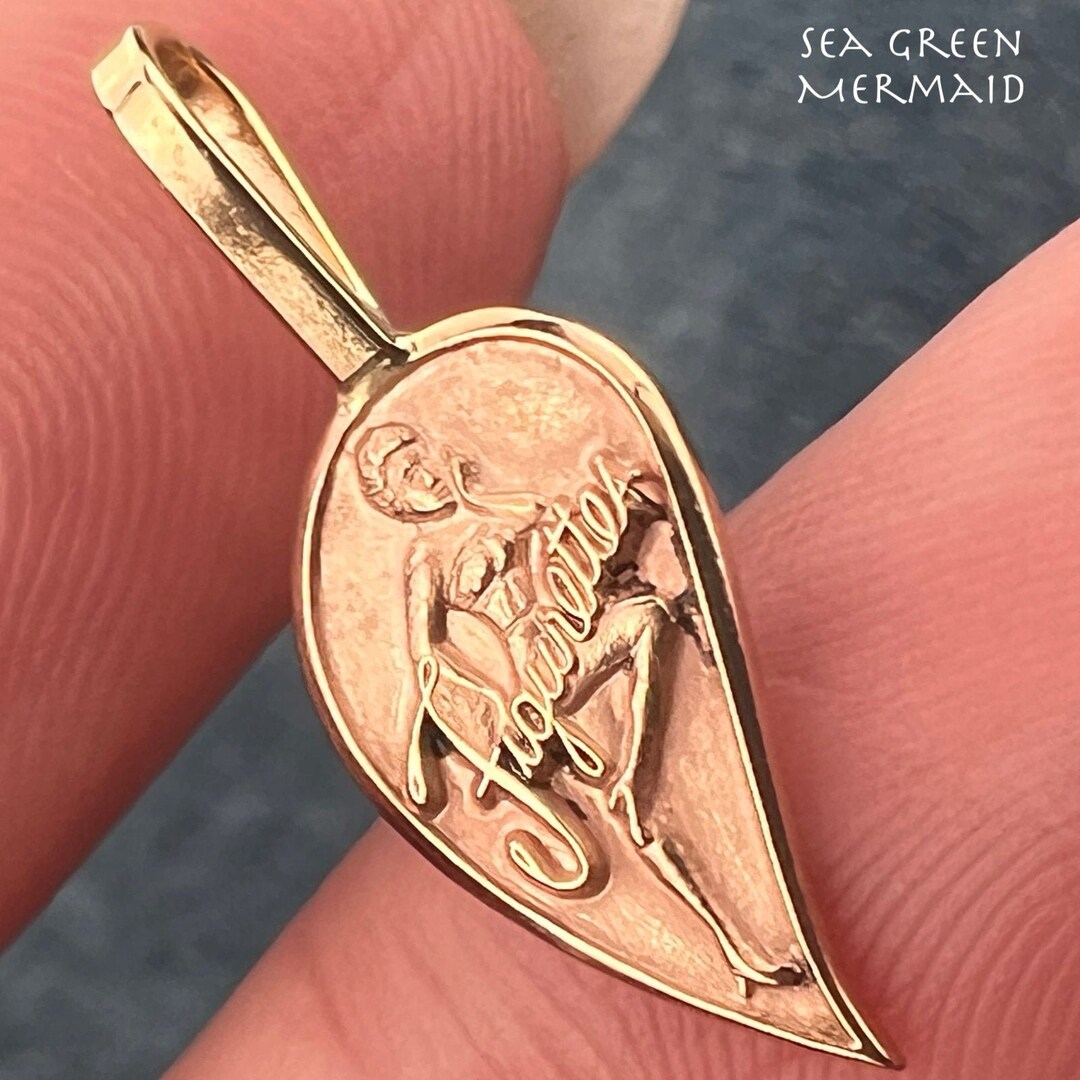 10k Gold FIGURETTES Bullet Bra Pendant. 1940s Pin-up Girl - Etsy