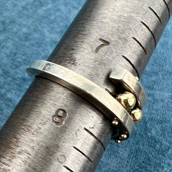 14k Gold Balls on 925 Wrap Coil Ring. MCM Modernist D… - Gem