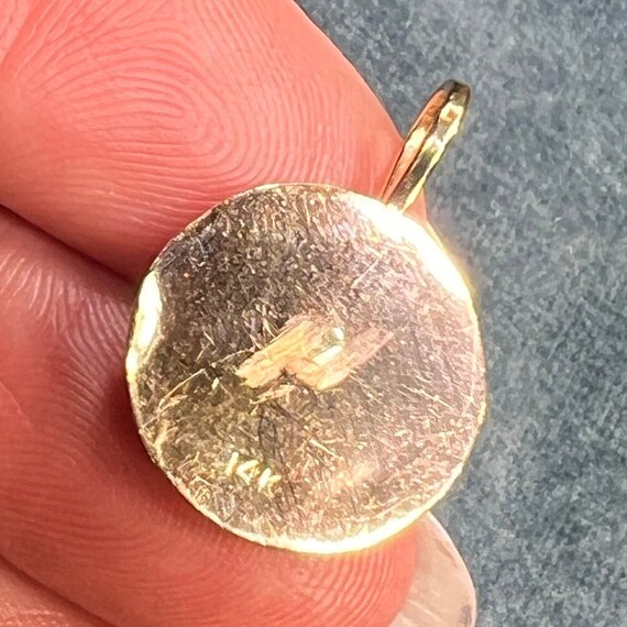 14k Yellow Gold Carved Moonstone Man in the Moon Pend… - Gem