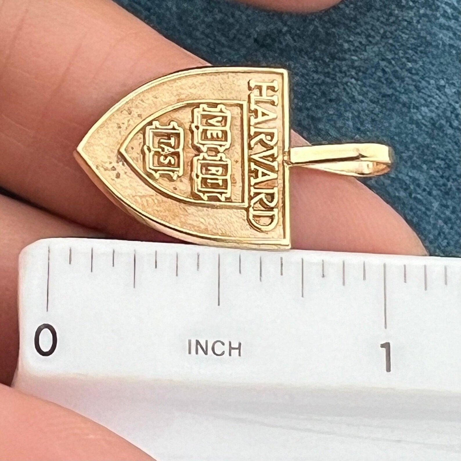 10k Gold HARVARD University "veritas" 1" Pendant. Ring Alternative - Etsy