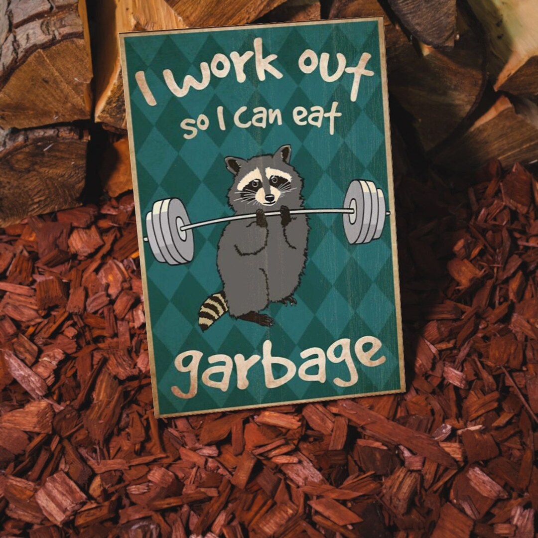 Spell Board I Work Out Wood Vintage Funny Humor Board Text Board Wall ...