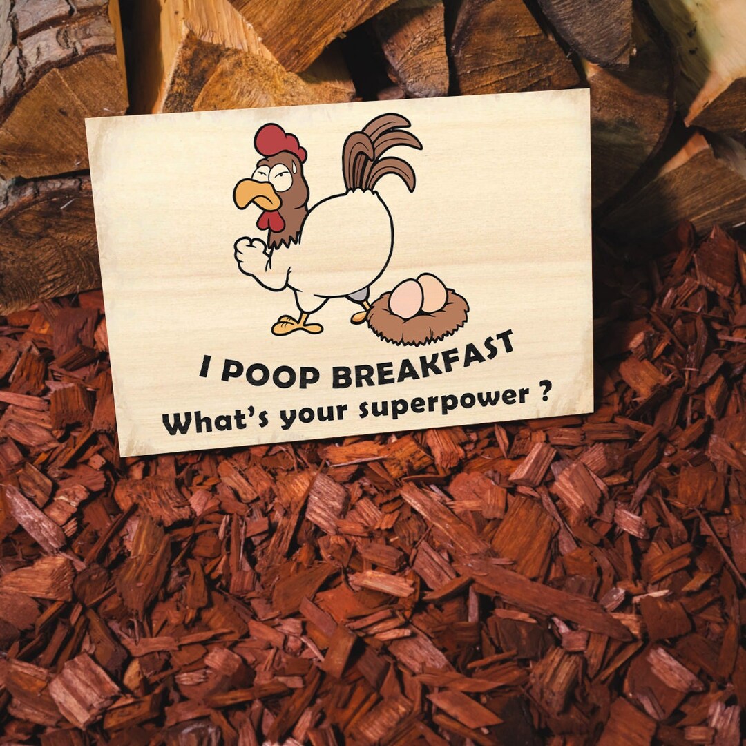 Spell Board I Poop Breakfast Bois Vintage Drôle Humour Tableau Tableau ...