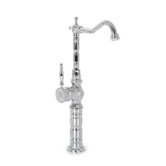 Silver Faucet Water Tap Brass Material Large Size Sink Kitchen - Etsy