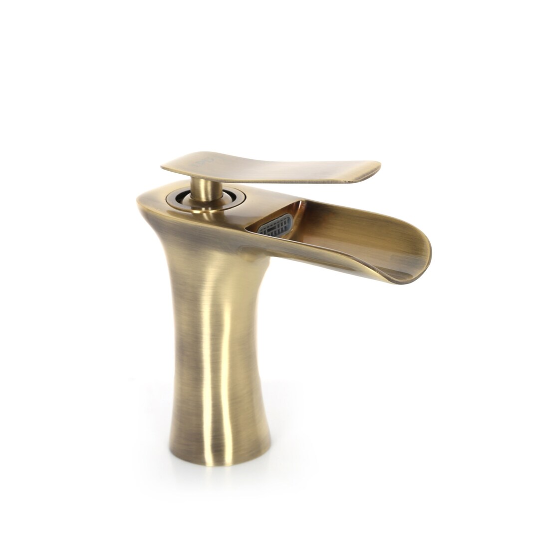 Bronze Waterfall Faucet: Brass Single Handle Hot and Cold Tap - Etsy