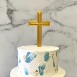 Cross Cake Topper for Baptism Holy Communion Confirmation Cake ...