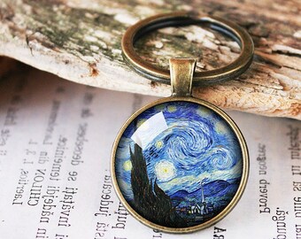 Van Gogh Keychain | Etsy