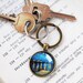 Starry Night Keychain Van Gogh Starry Night Keyring Van Gogh - Etsy