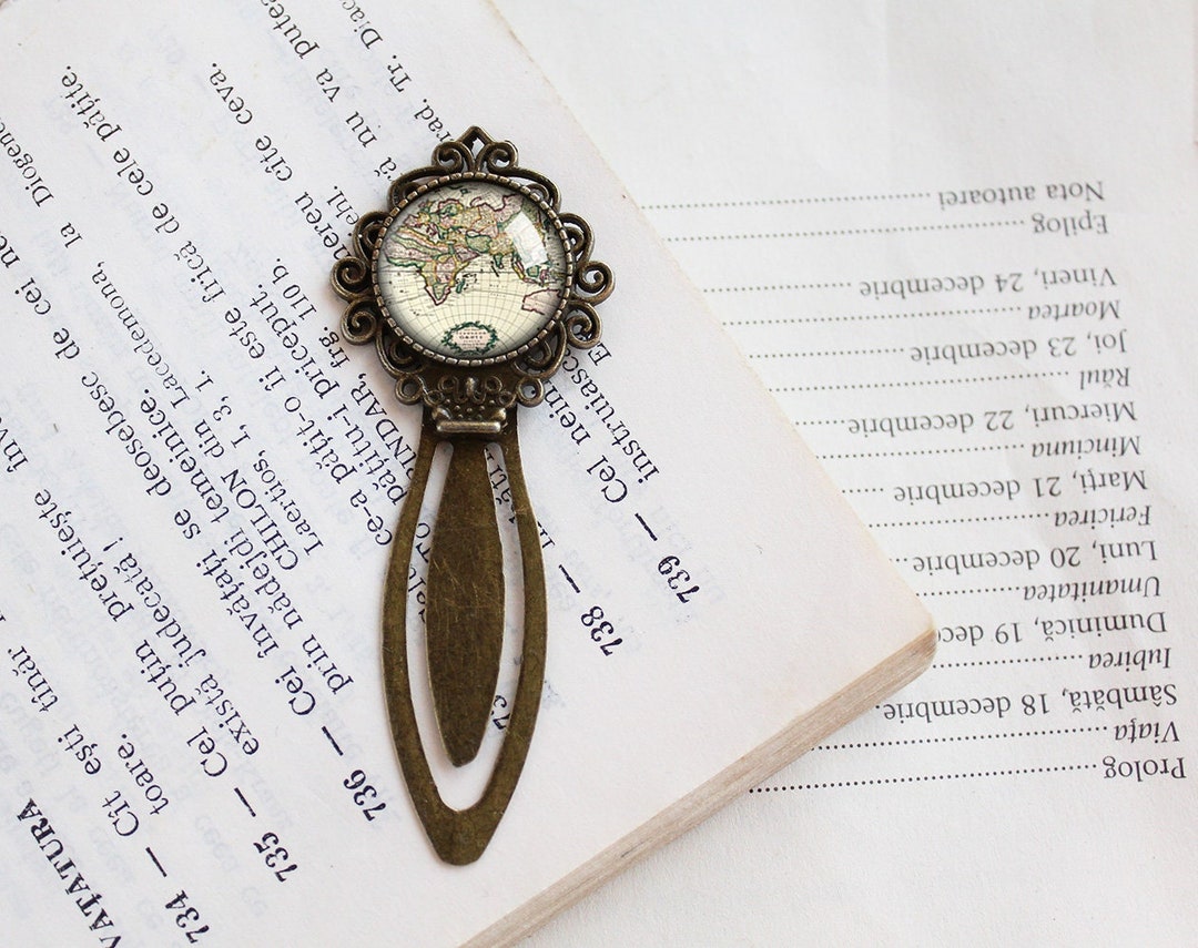 Vintage Map Bookmark World Map Bookmarker Vintage World Map - Etsy
