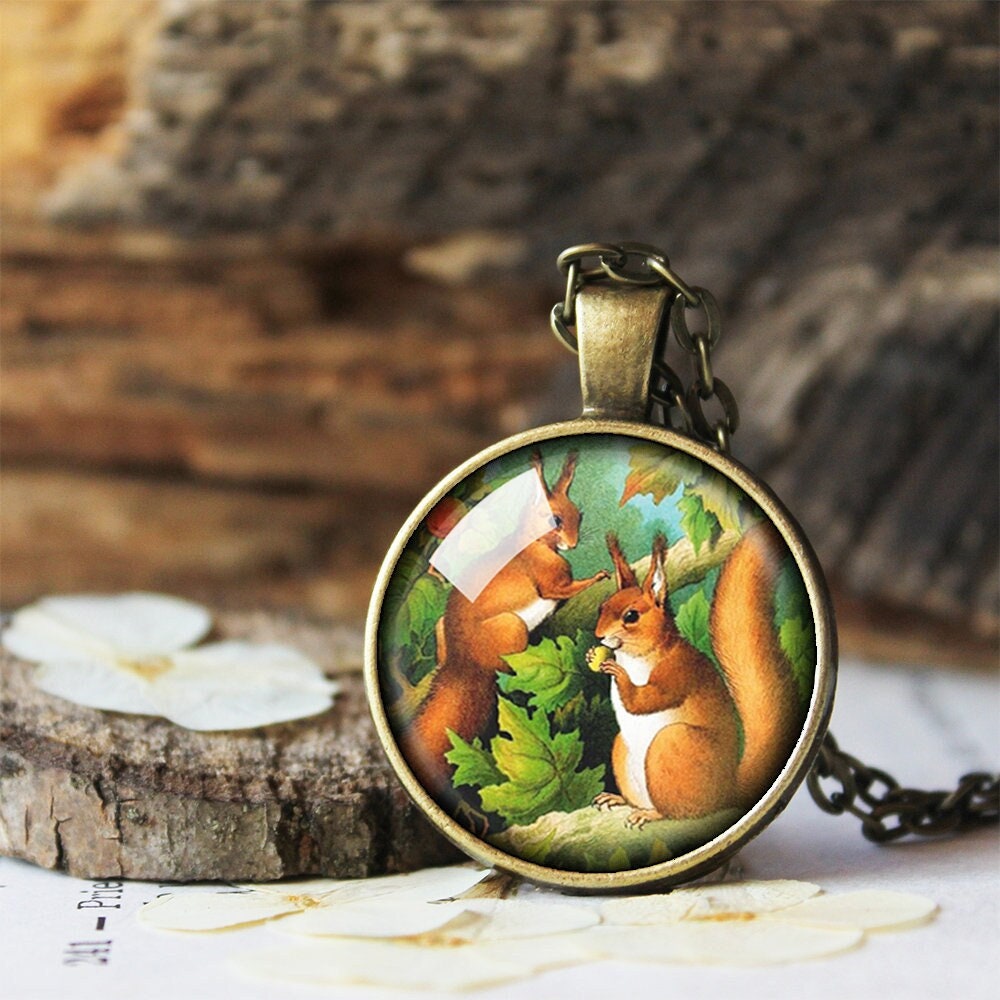Vintage Squirrel Necklace Squirrel Pendant Squirrel Jewelry - Etsy UK