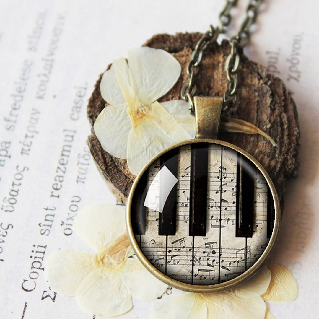 Piano Key Necklace Piano Keys Pendant Music Jewelry Piano - Etsy