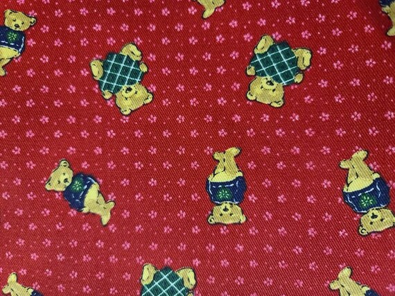 Red Teddy Bear Twill Fabric for Sewing Bedding Pajamas - Etsy