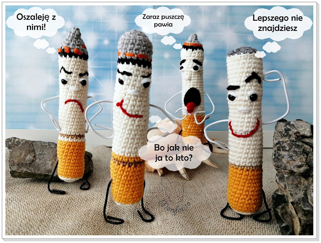 Szlugi Cigarettes, Crochet Pattern, Amigurumi Pattern, Funny Gift, No ...