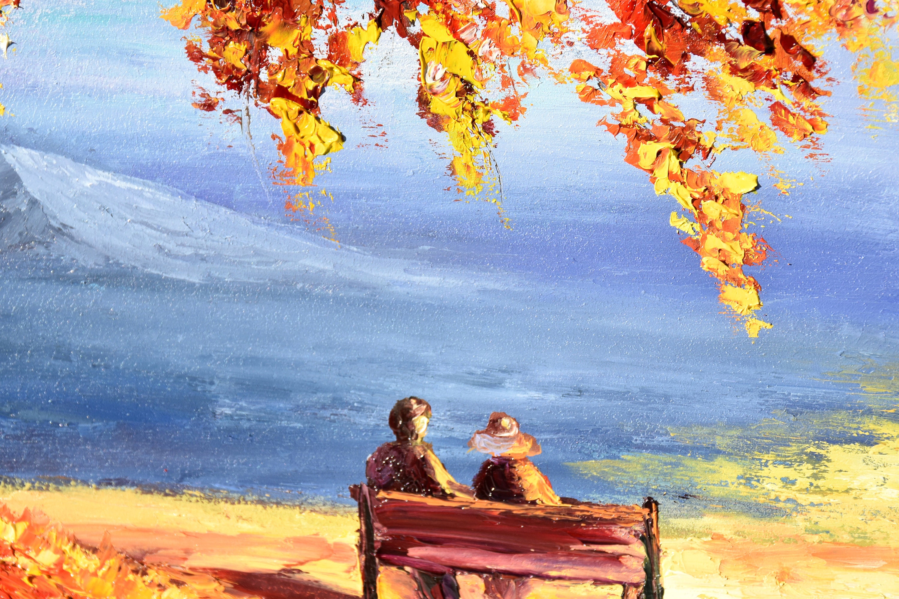 Fall Art Wall Art Romantic Autumn Painting Hand Painted Artwork Autumn ...