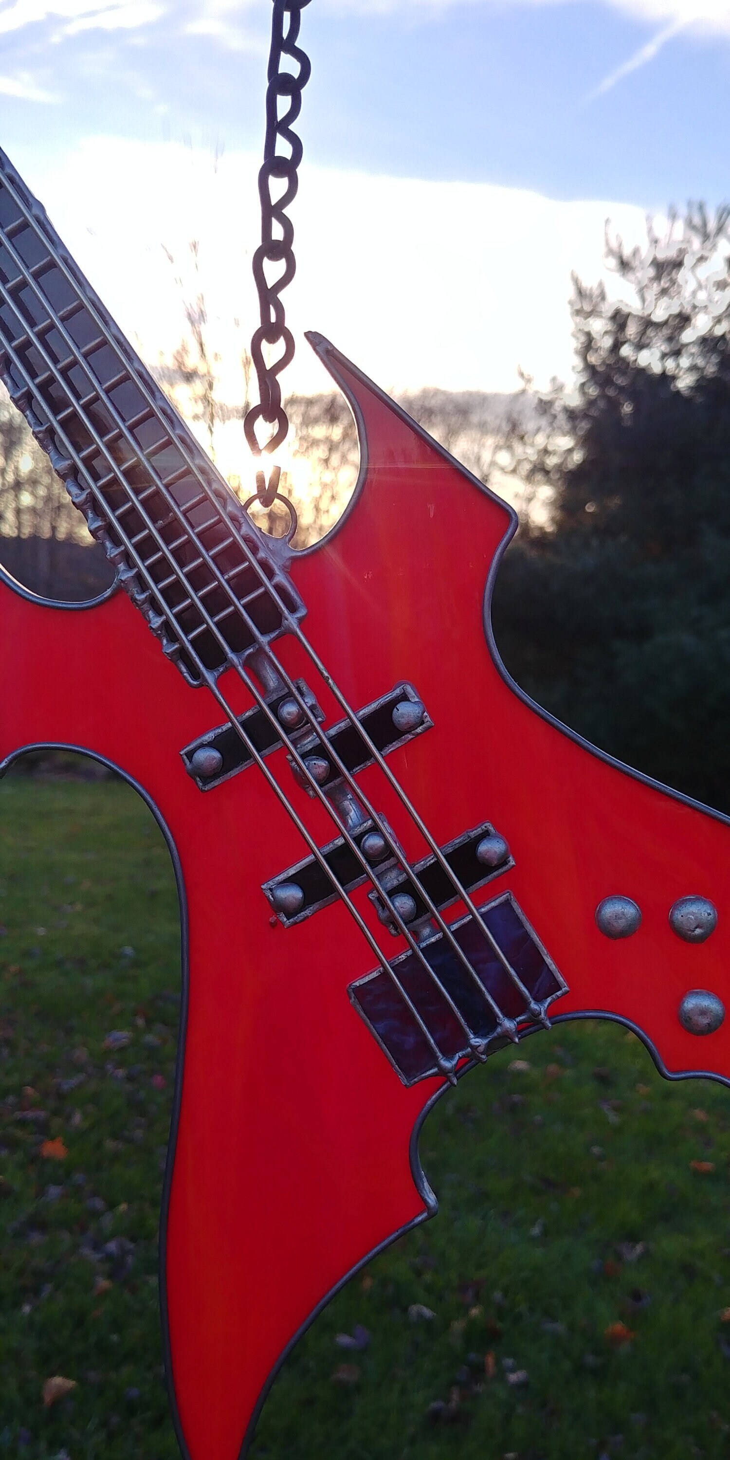 Stained Glass Electric Bass Guitar - Etsy