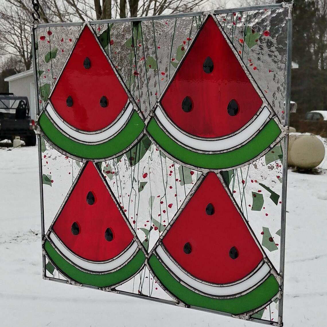 Stained Glass Watermelon Panel - Etsy