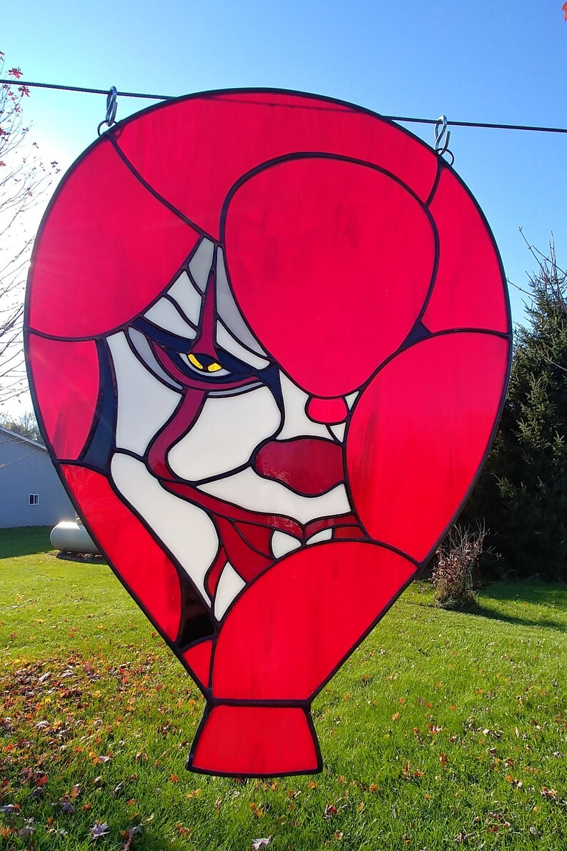 Pennywise Inspired Stained Glass Panel - Etsy