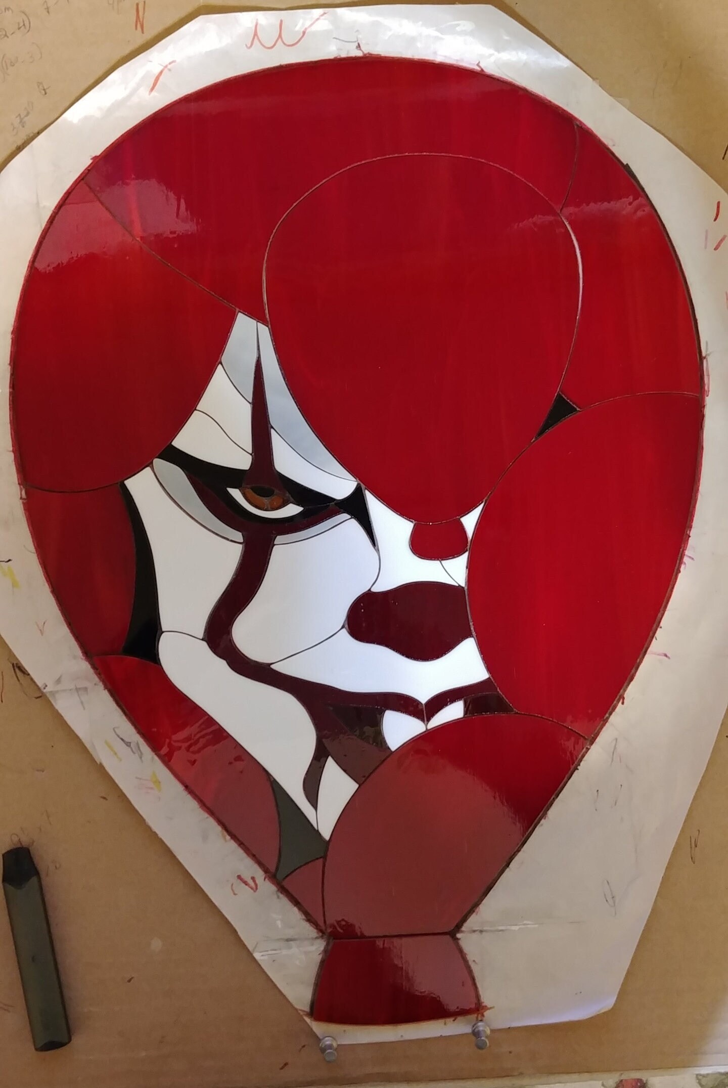 Pennywise Inspired Stained Glass Panel - Etsy