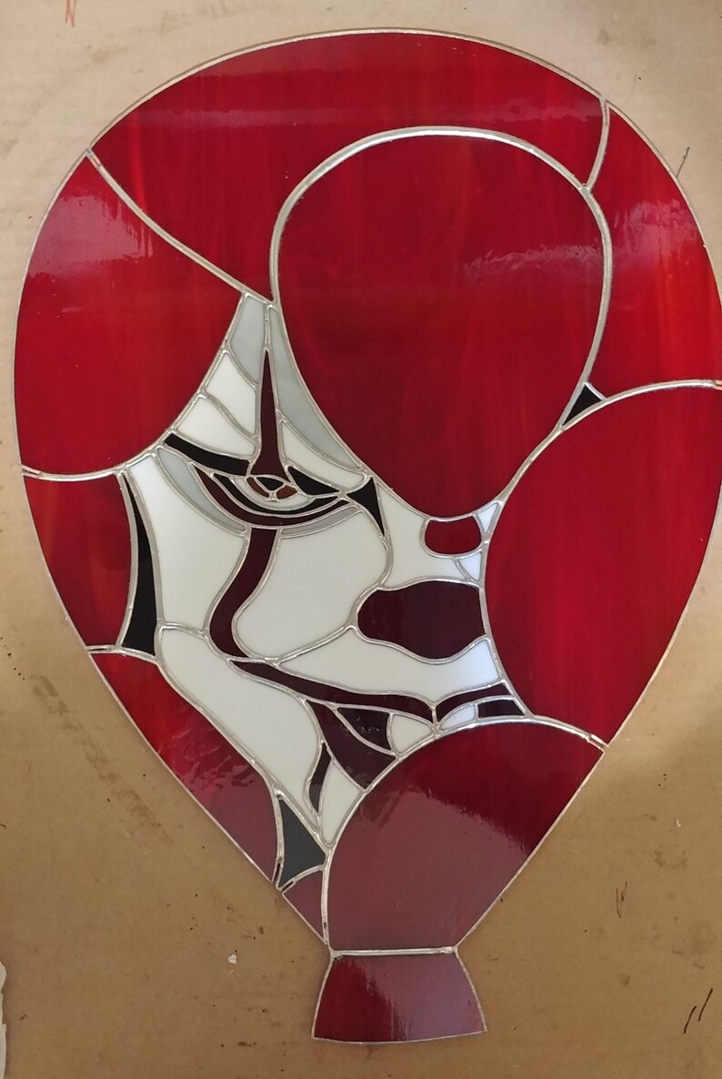 Pennywise Inspired Stained Glass Panel - Etsy