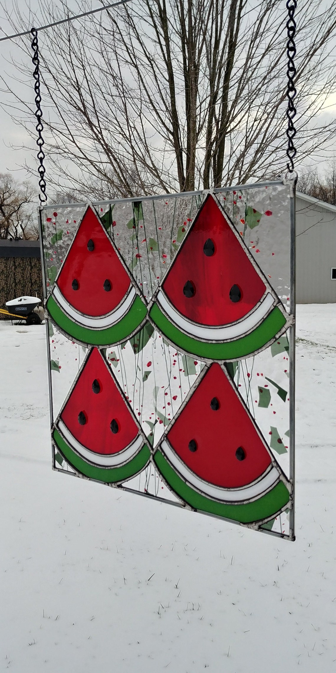 Stained Glass Watermelon Panel - Etsy