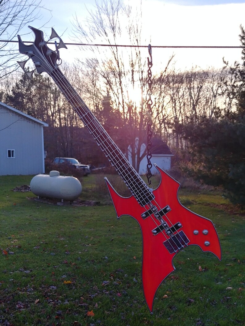 Stained Glass Electric Bass Guitar - Etsy