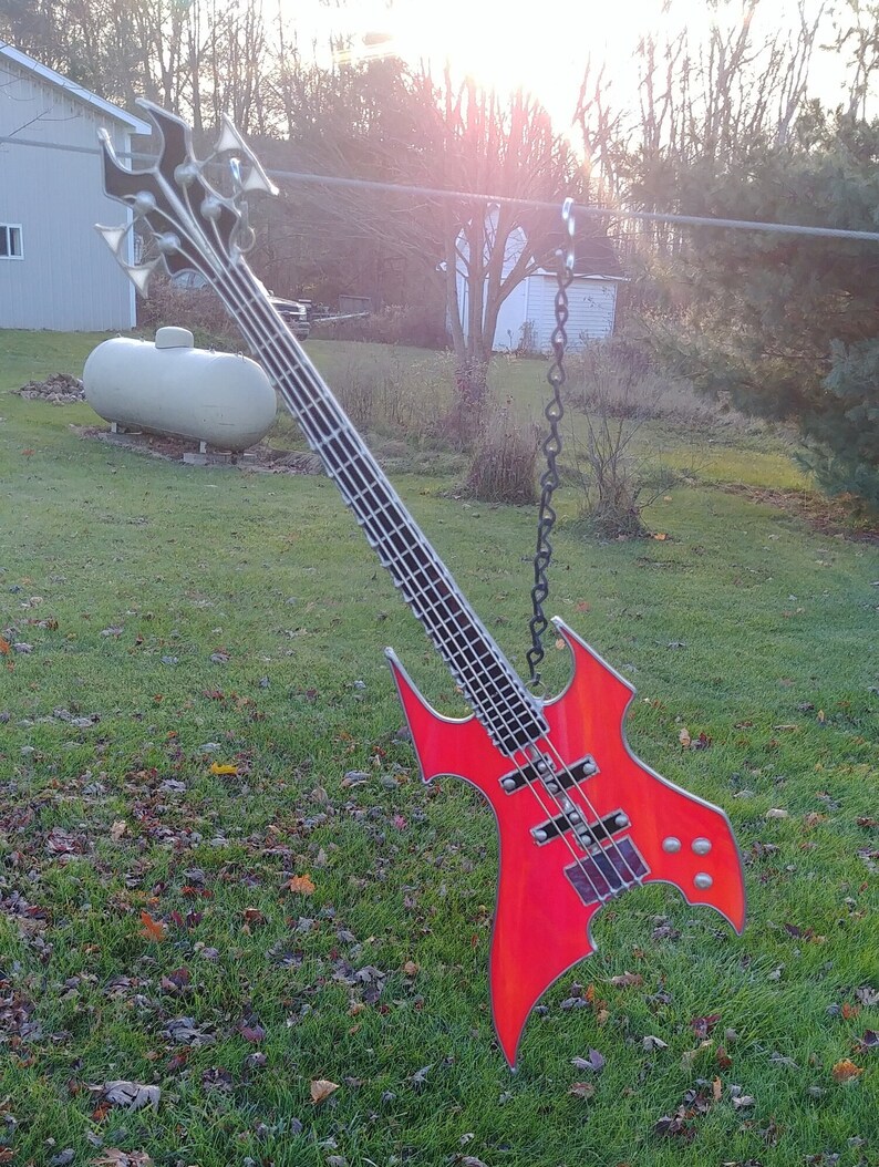 Stained Glass Electric Bass Guitar - Etsy