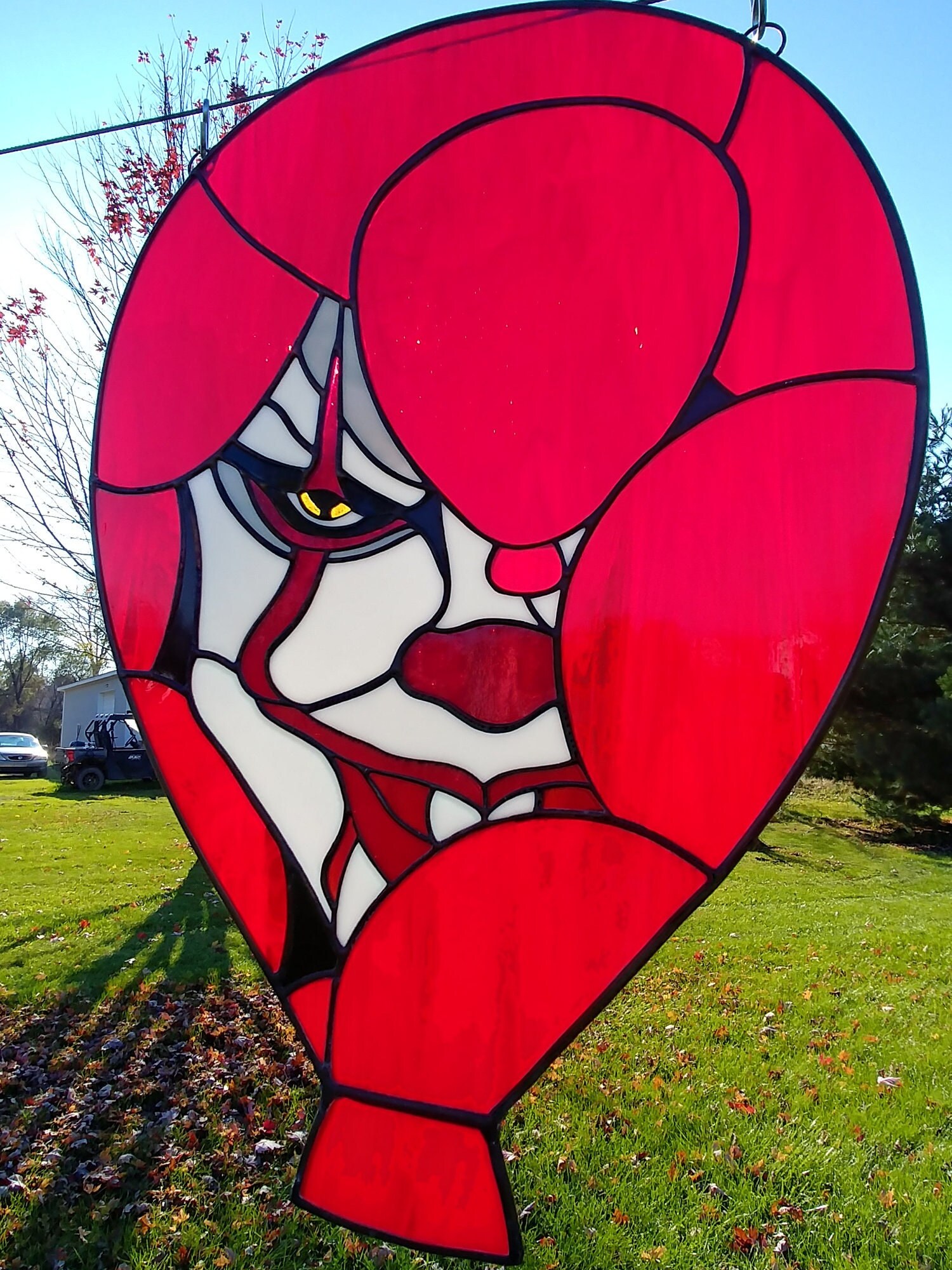 Pennywise Inspired Stained Glass Panel - Etsy