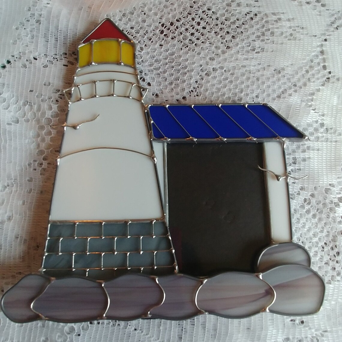 Stained Glass Lighthouse Picture Frame - Etsy