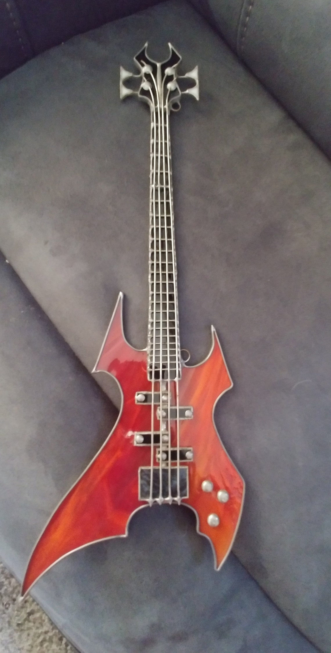 Stained Glass Electric Bass Guitar - Etsy