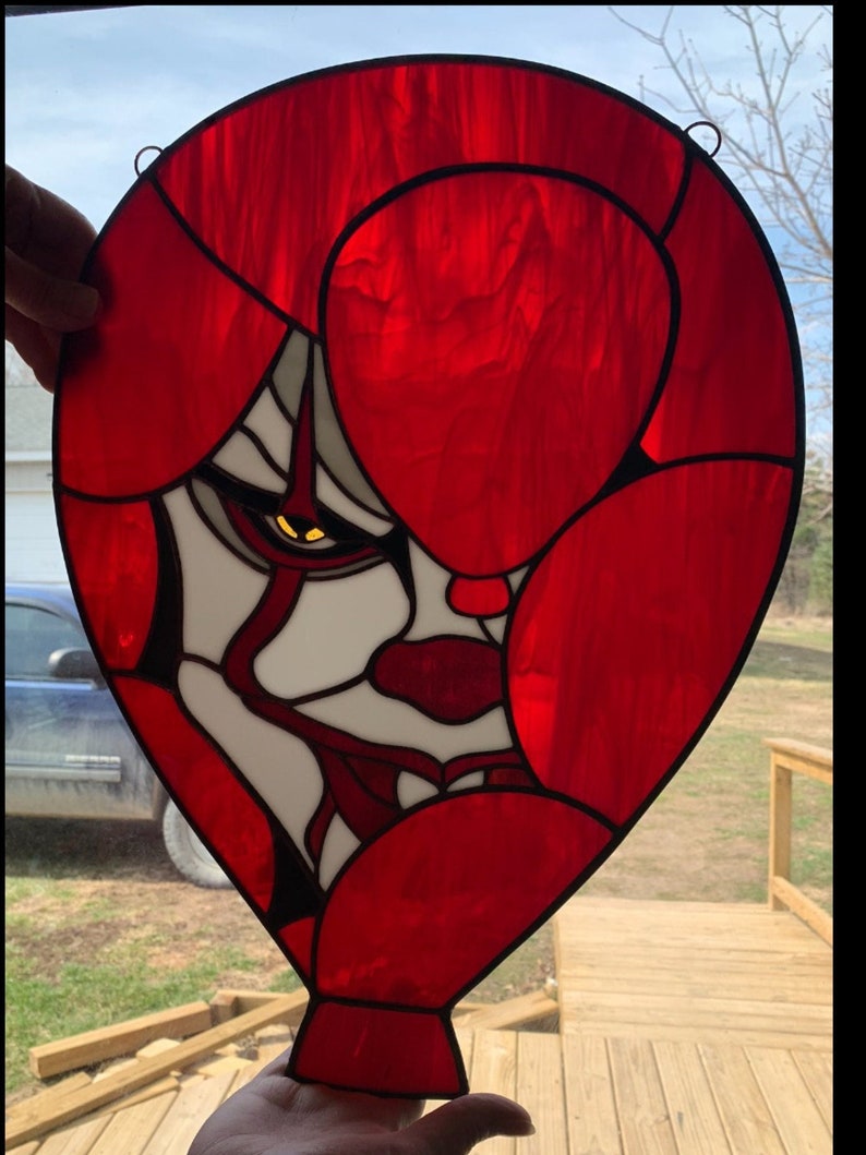 Pennywise Inspired Stained Glass Panel - Etsy