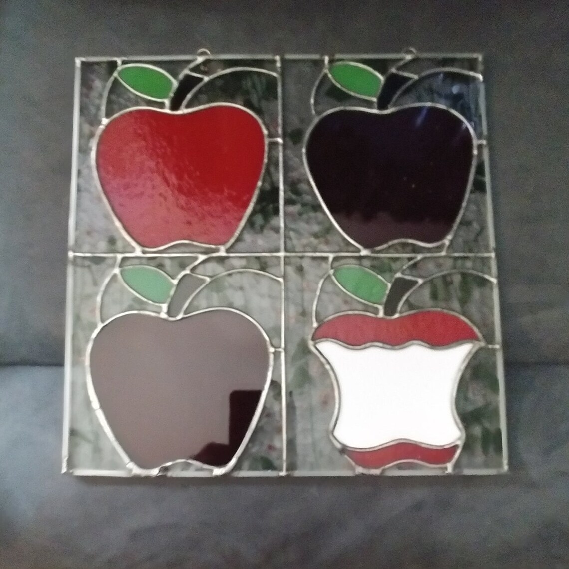 Stained Glass Apple Panel - Etsy