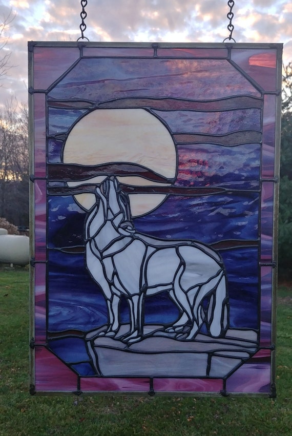 Stained Glass Wolf - Etsy