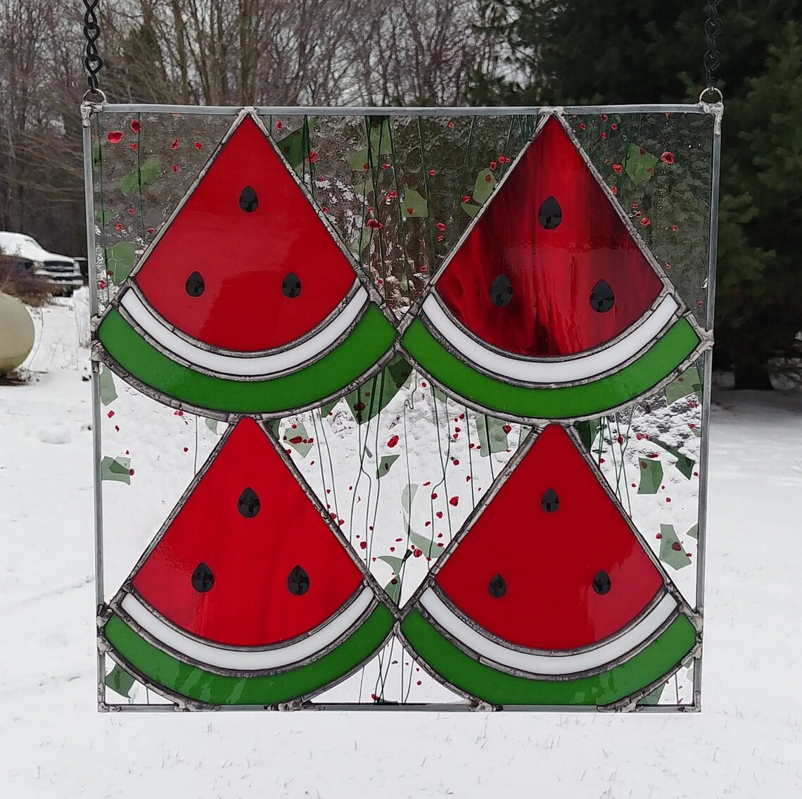 Stained Glass Watermelon Panel - Etsy