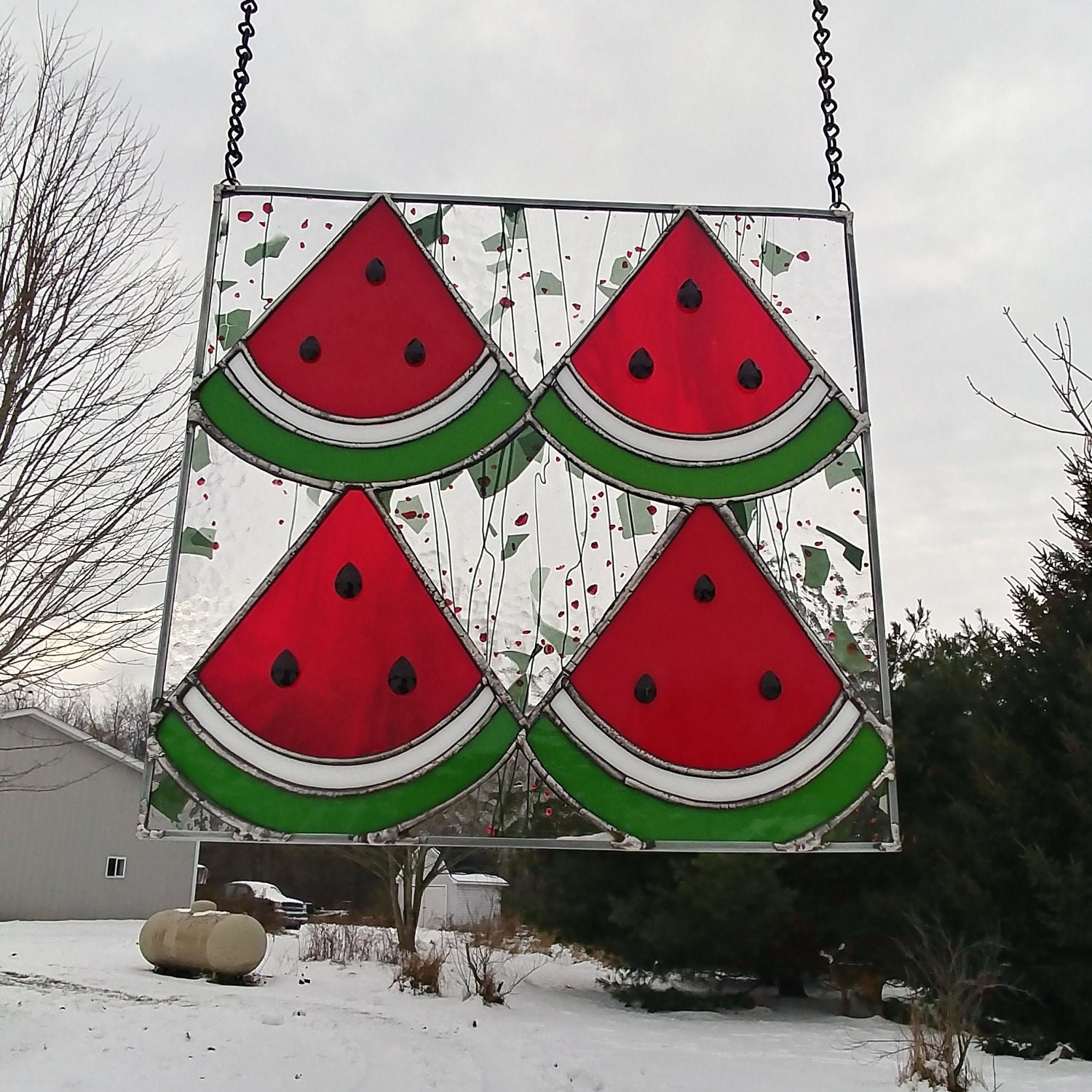 Stained Glass Watermelon Panel - Etsy