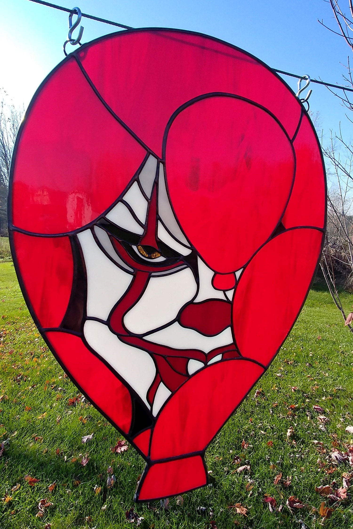 Pennywise Inspired Stained Glass Panel - Etsy