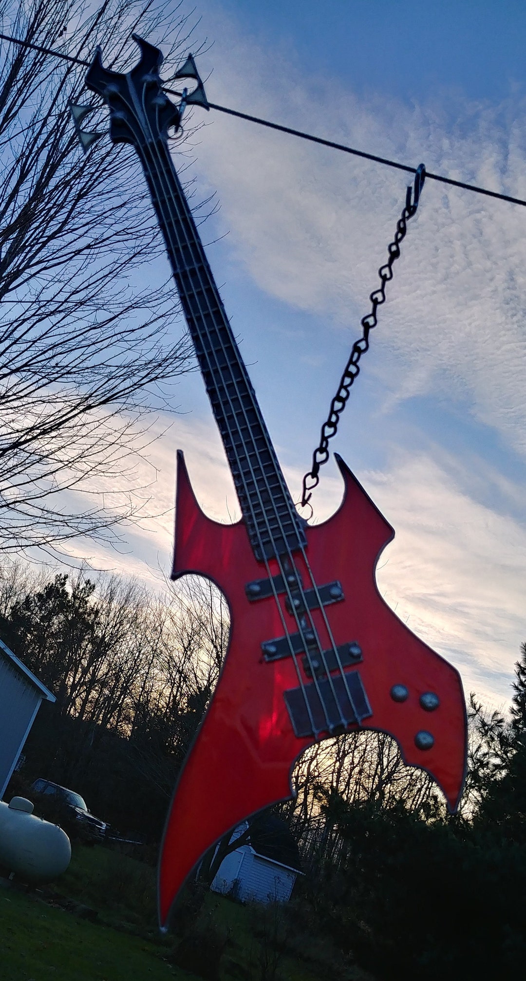 Stained Glass Electric Bass Guitar - Etsy