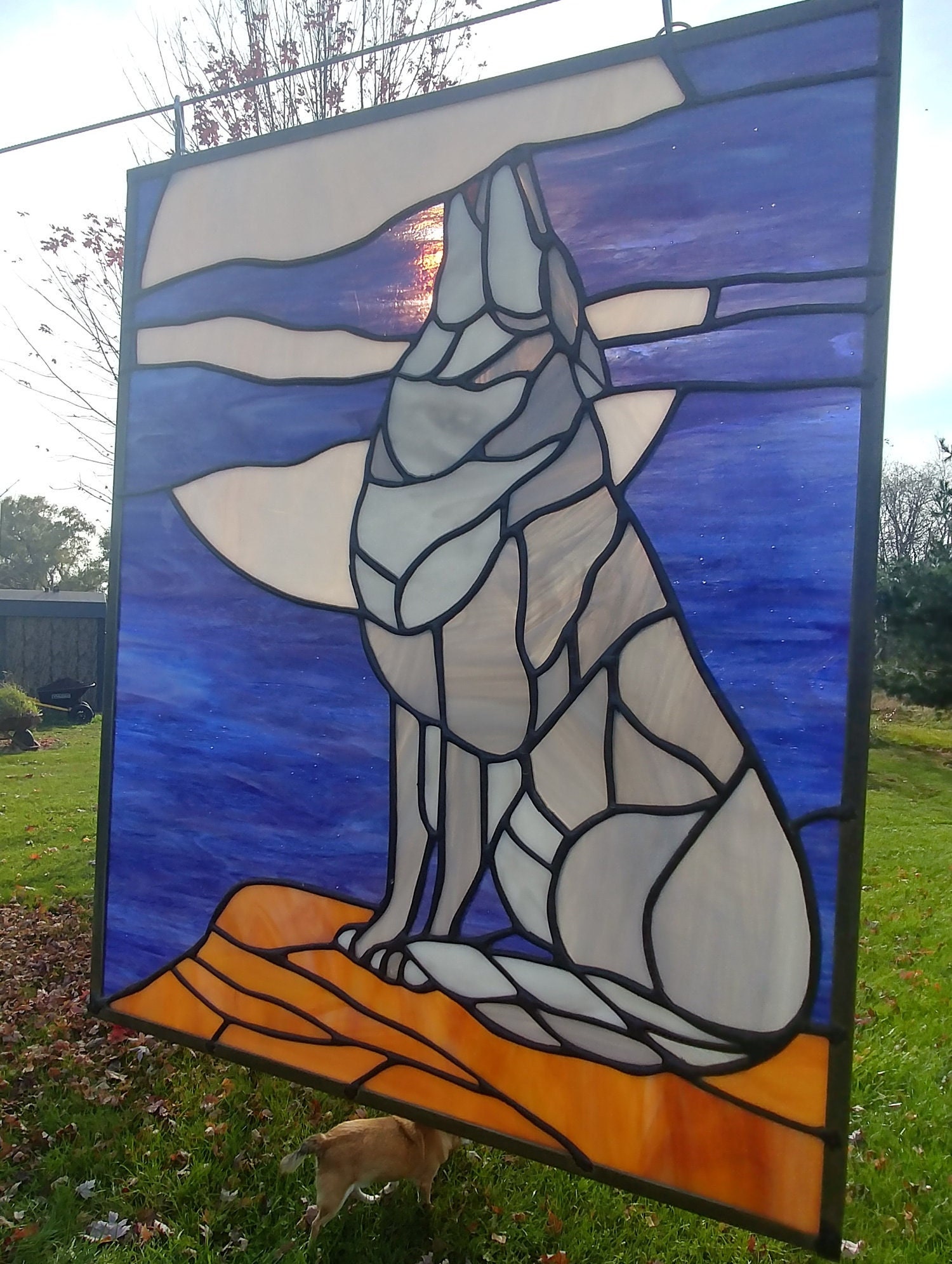Stained Glass Wolf - Etsy