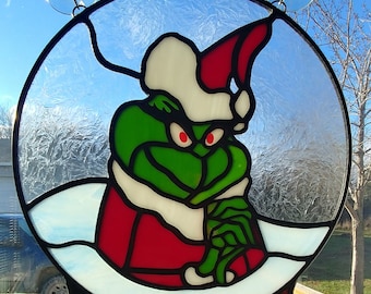 Grinch Stained Glass - Etsy
