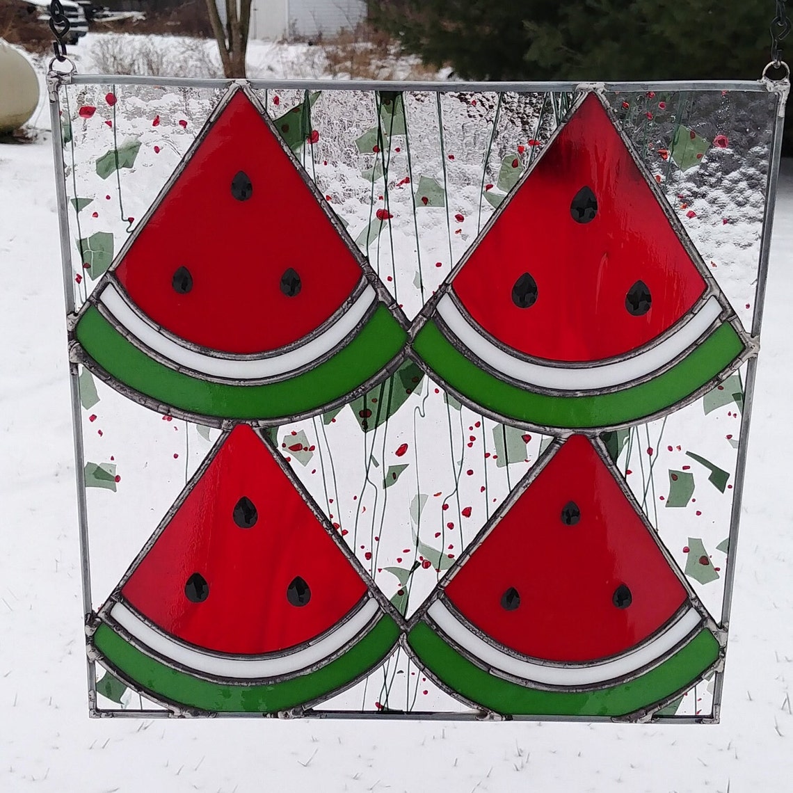 Stained Glass Watermelon Panel - Etsy