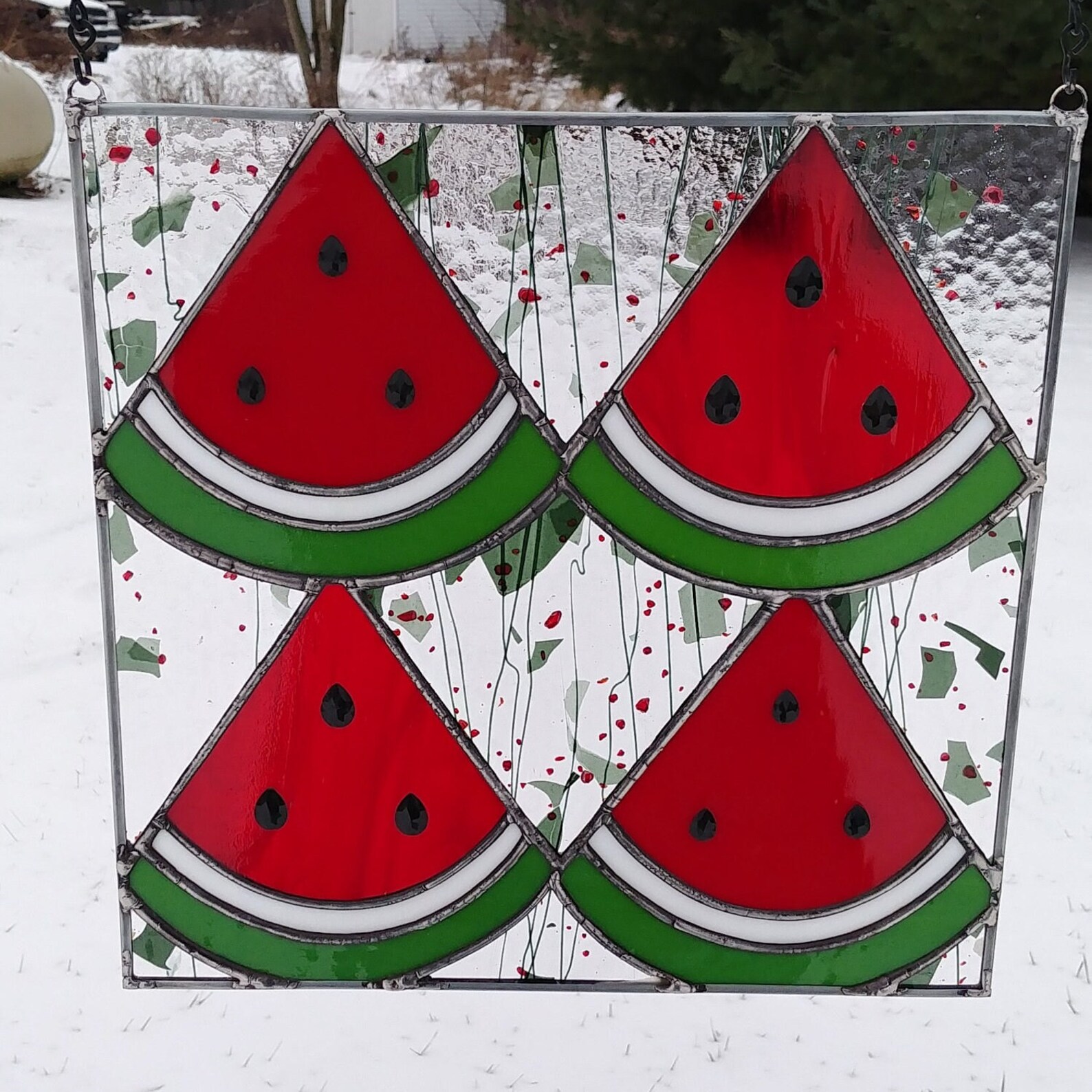 Stained Glass Watermelon Panel - Etsy