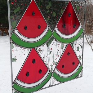 Stained Glass Watermelon Panel - Etsy